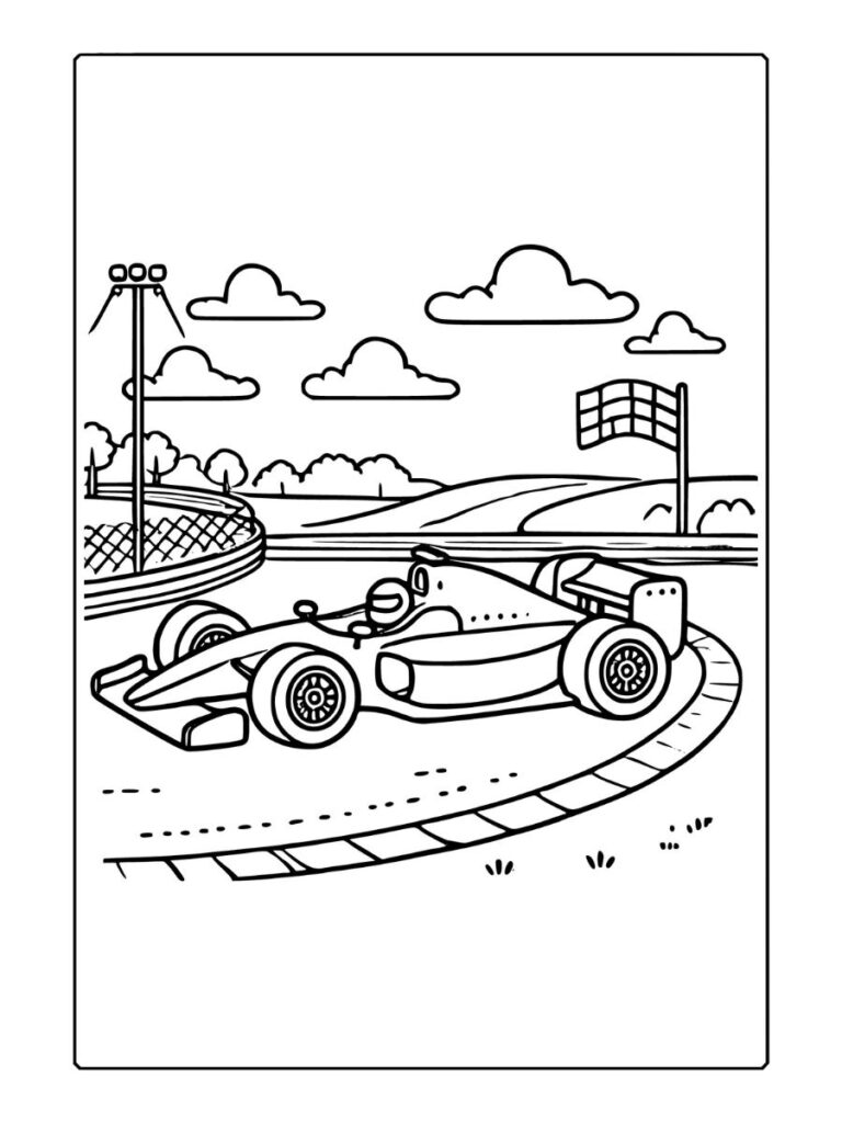 9+ Kleurplaat Raceauto Gratis Printen
