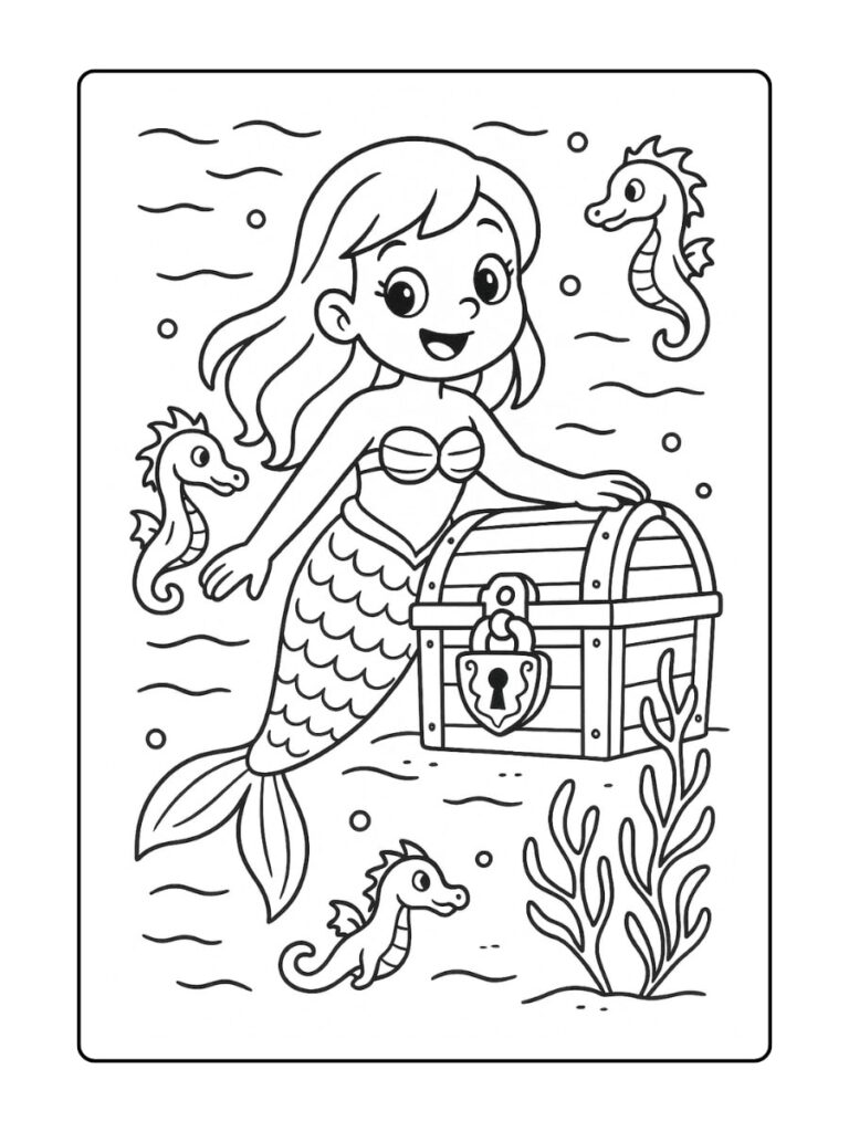 100+ Kleurplaat Zeemeermin Gratis Printen