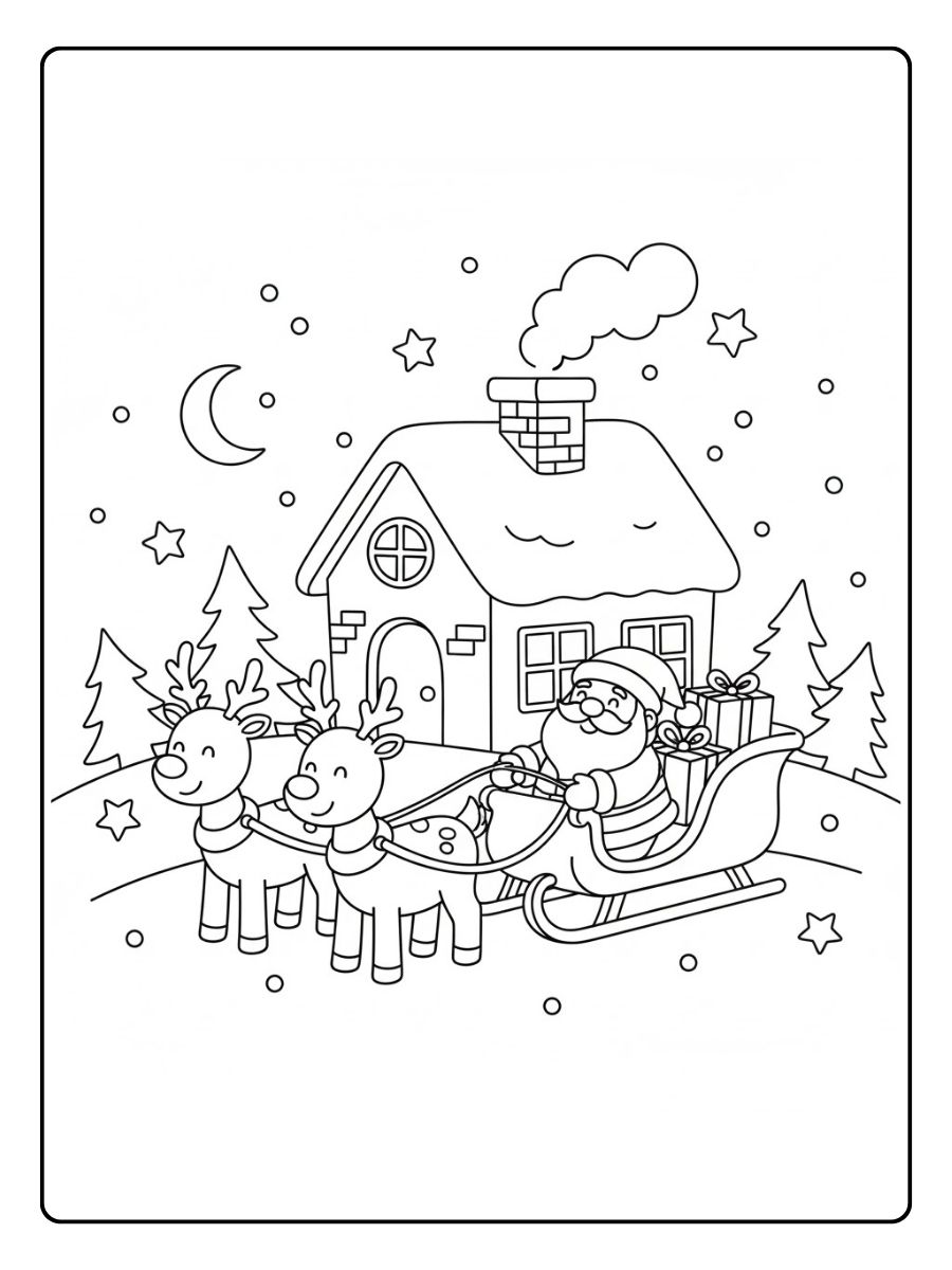 Gratis Kleurplaat Rendier Rudolf Printen - Kleurplaat.center