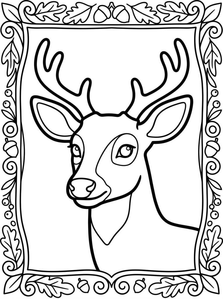 16 Hert Kleurplaten (Gratis PDF Printables)