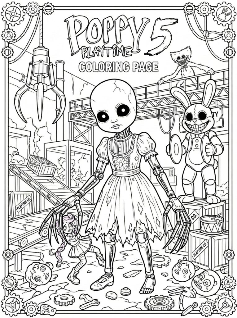 25 Poppy Playtime 5 Coloring Pages (Free PDF Printables)