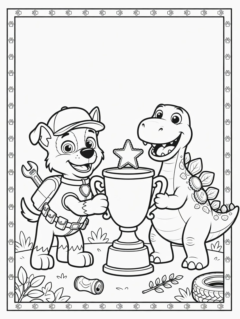 33 Paw Patrol Dinosaurus Kleurplaten (Gratis PDF Printables)